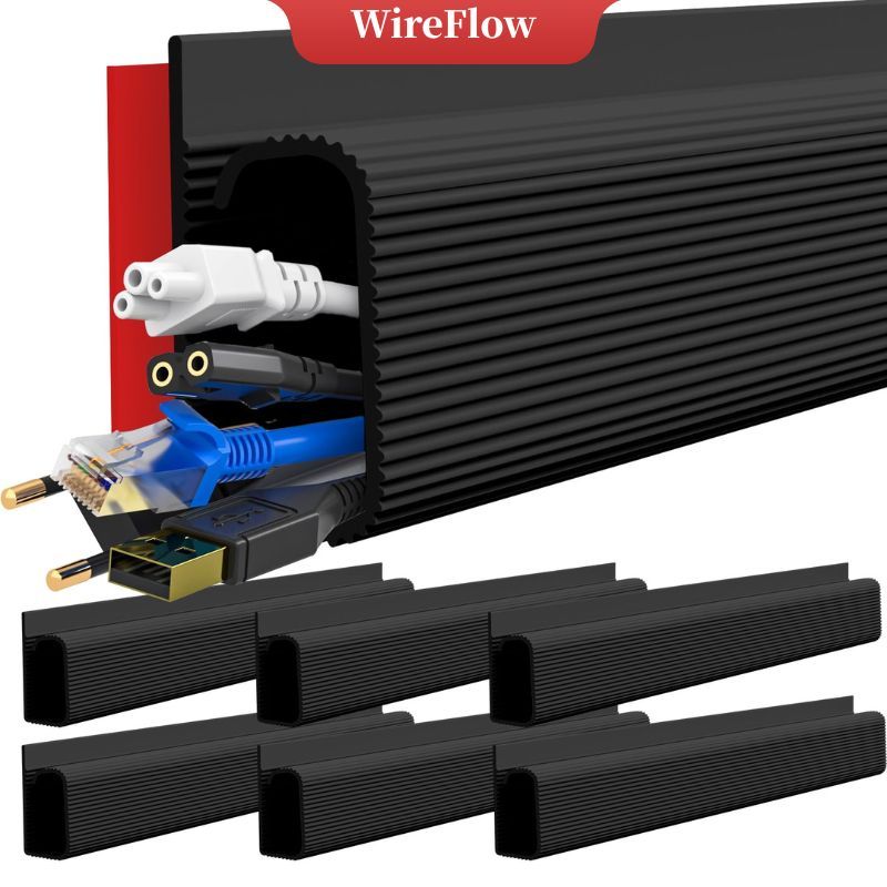 【PVC Series】New 2 Pack Cable Management Cord Cover,Cable Hider Cord ...