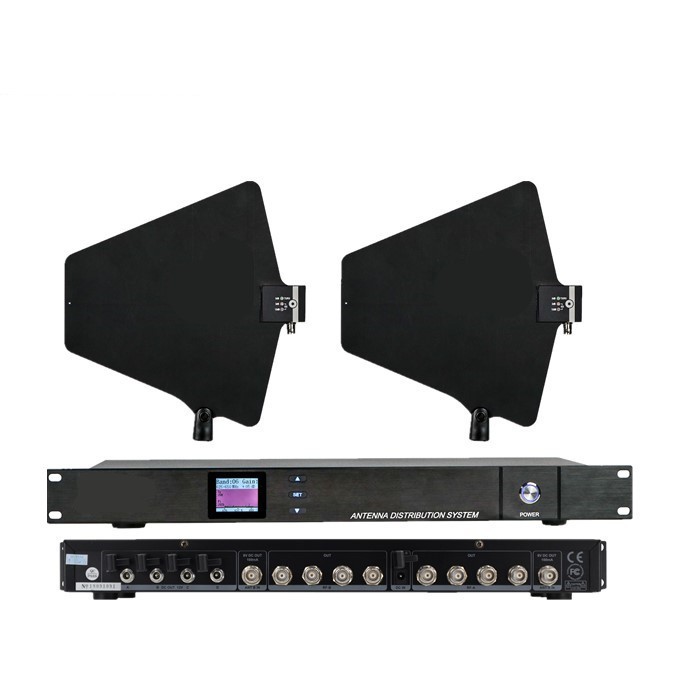 TKG-873 500-950MHz 4 Channel Antenna Distributor Microhone Splitter ...