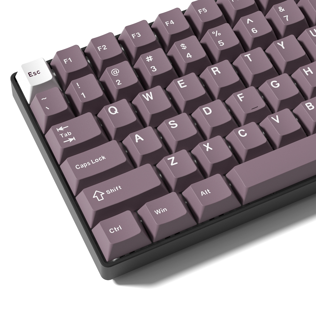 Womier Double Shot PBT 123 Keys Matte Purple Cherry Profile Keycaps Set ...