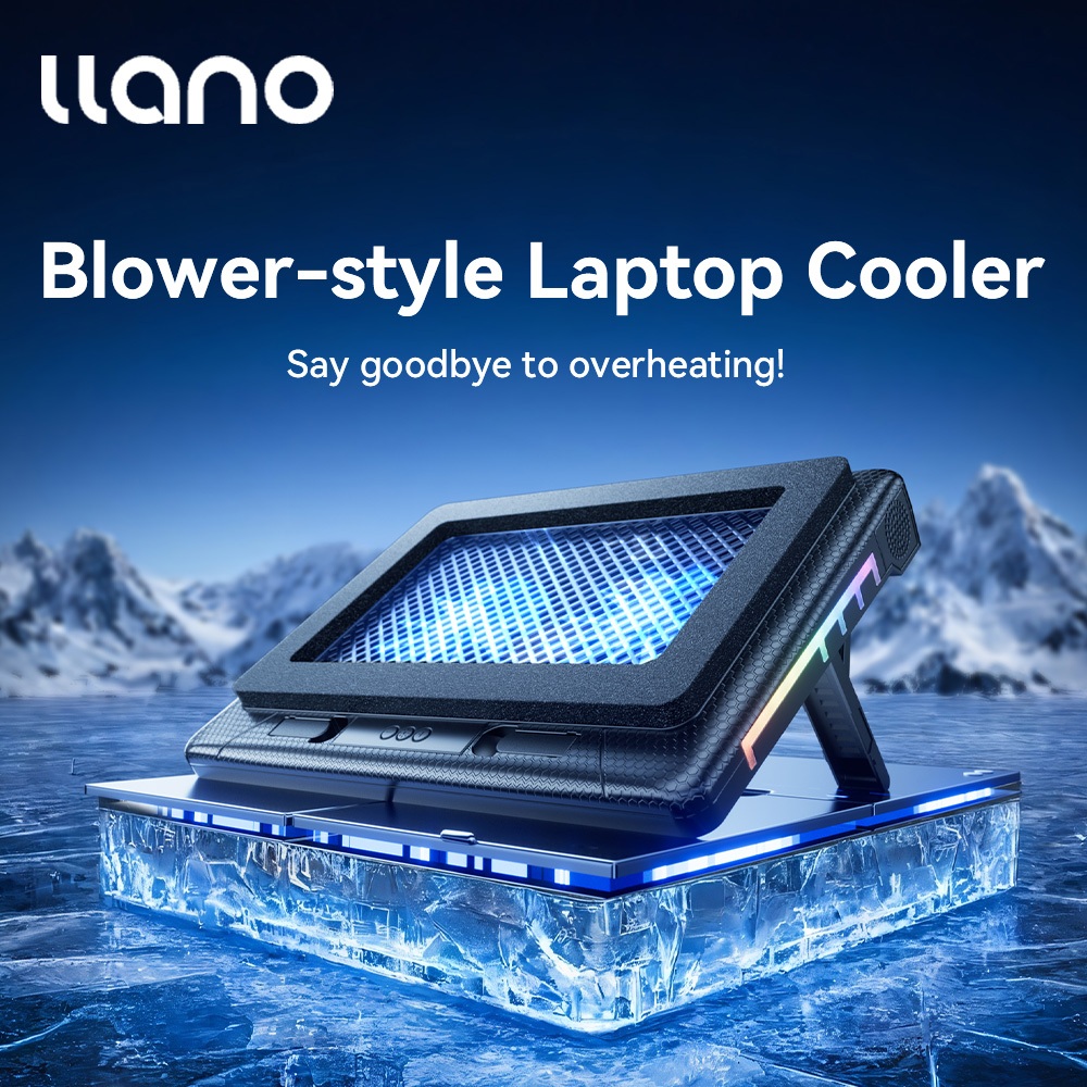 LLANO V22 Laptop Cooler Basic Version USB Charging with RGB Light Rapid ...