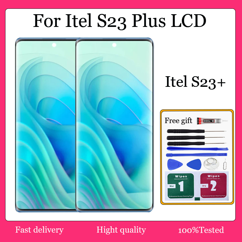 Original AMOLED itel S23 Plus LCD Display Touch Screen Replacement ...