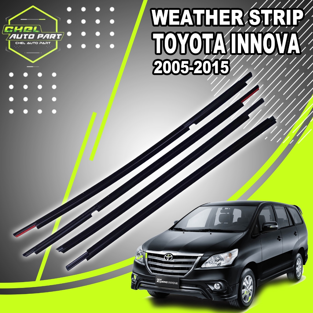 4Pcs Toyota Innova 2005-2015 Weather Strip Car Door Window ...