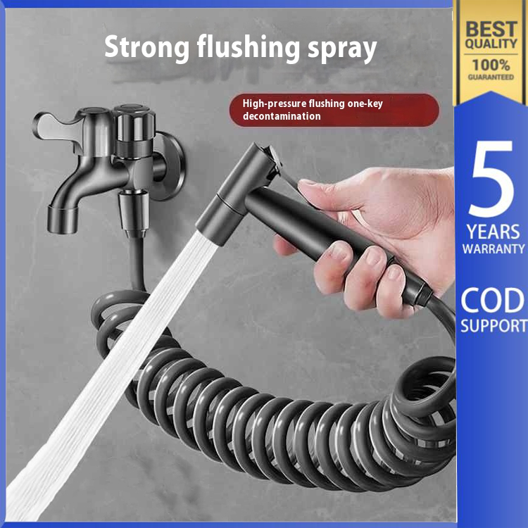 304 Wall-Mounted Faucet + High-Pressure Spray Gun Combo Bathroom tool ...