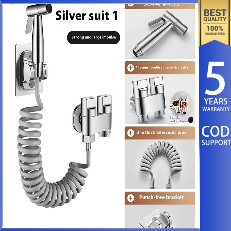 Heavy-Duty Copper Faucet + Bidet Spray Gun Kit - Anti-Leak Wall-Mounted ...