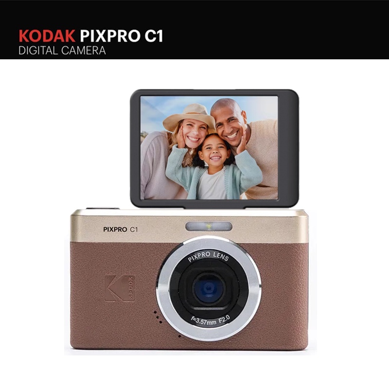 Kodak PIXPRO C1 Compact Digital Camera 13MP 1080p Selfie 180° Tilting ...