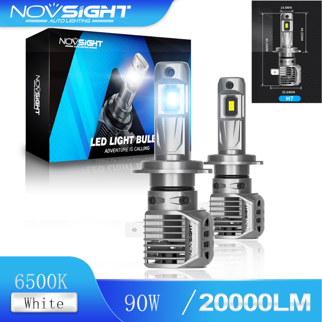 Novsight N62 Car H7 LED Headlight 1:1 design in-line headlight 90W ...