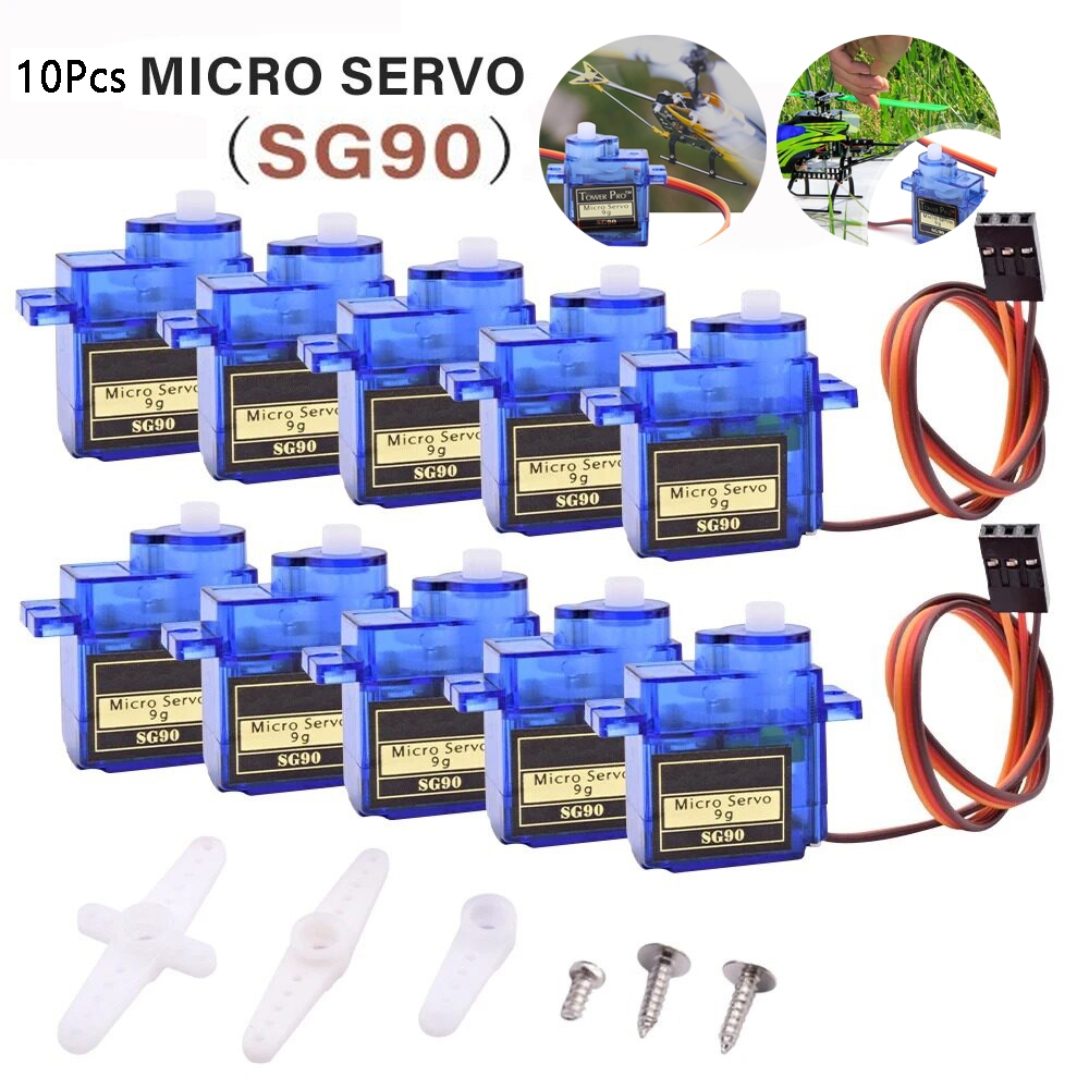 1/3/5/10Pcs SG90 Micro Servos Kit for RC Robot Helicopter Airplane ...