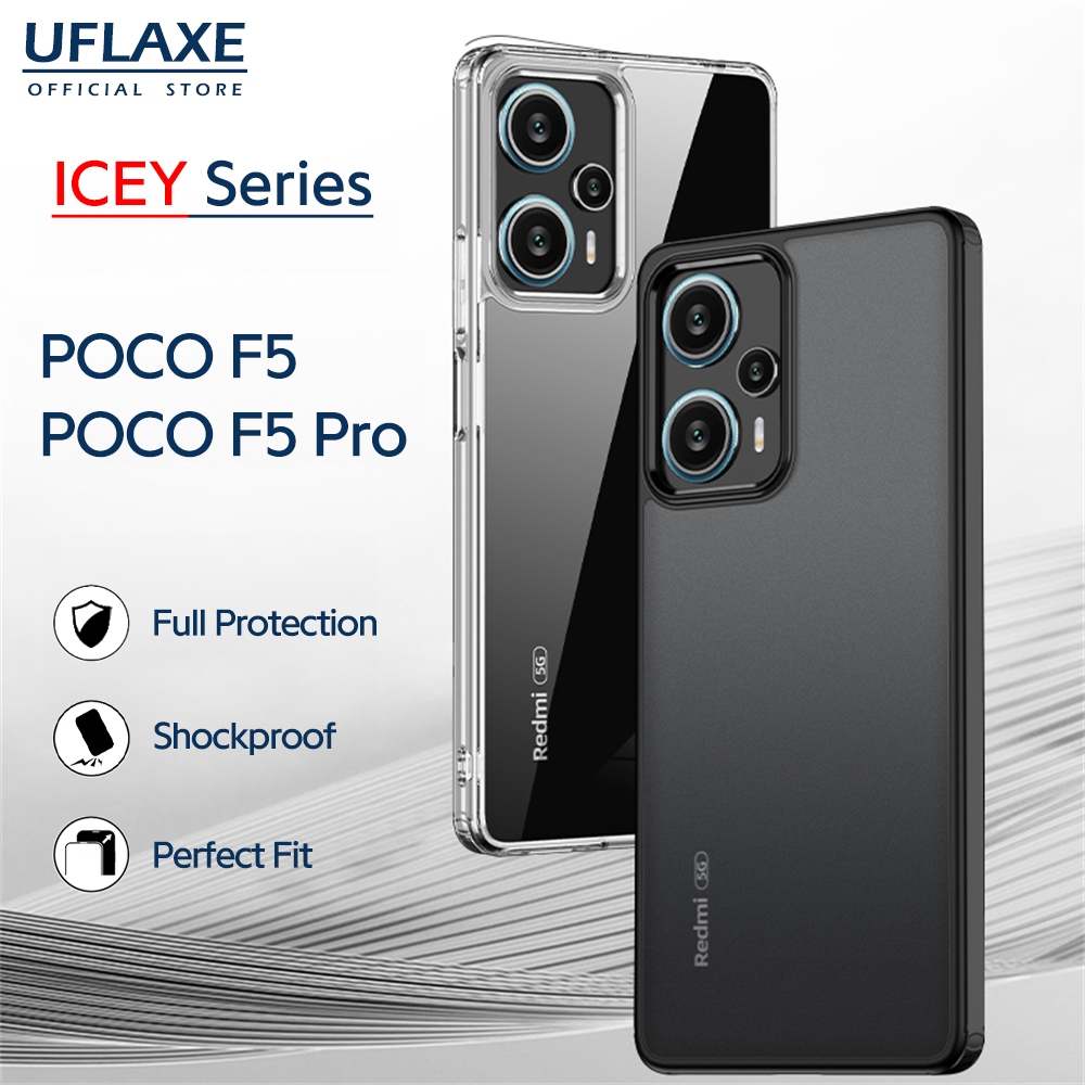 UFLAXE ICEY - For Xiaomi POCO F5 / POCO F5 Pro Case - CLEAR ANTI-YELLOW ...