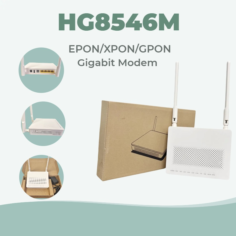 Router HG8546M EPON ONU FTTH Gigabit Modem 1GE3FE 1tel + Wifi GPON EPON XPON with English ...