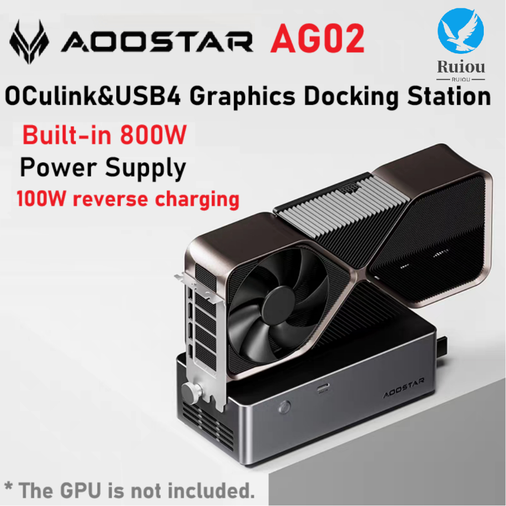 AOOSTAR AG02 OCulink & USB4 Graphics Docking Buit-in 800W Power Supply 3*8pin Graphics Card ...