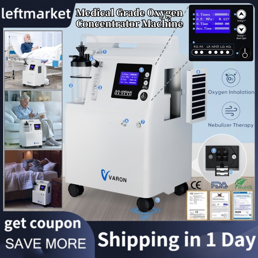 ⭐Local Warehouse+COD⭐ VARON 0.5-5L/Min Premium Adjustable Medical Grade ...