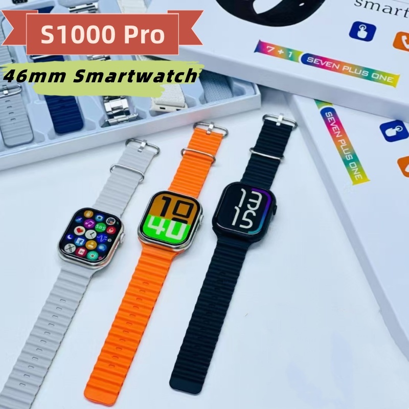 S1000 Pro Smartwatch 2.01-inch high-definition display 7-in-1 strap set ...