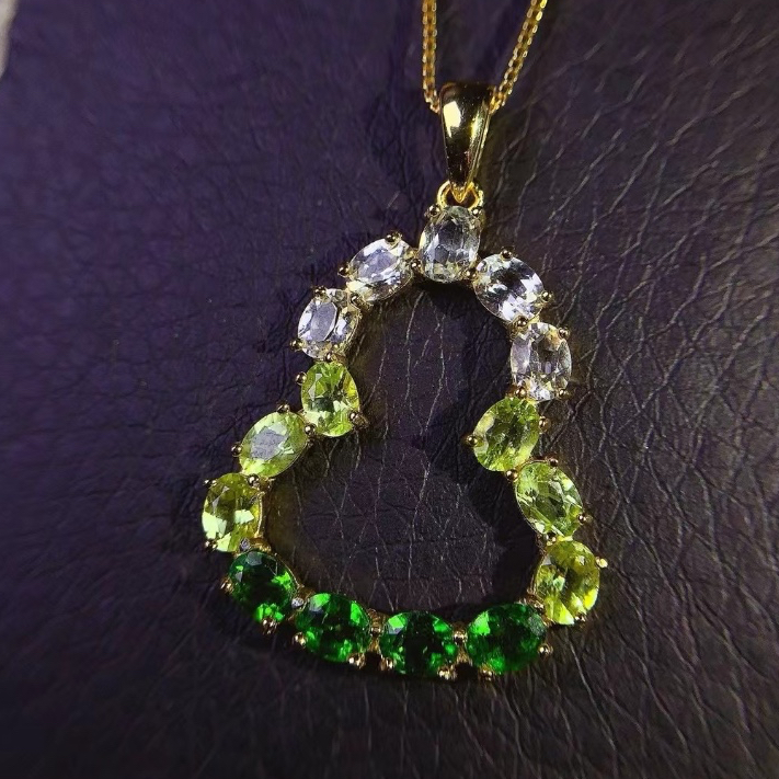 S825 silver natural diopside pendant | Shopee Philippines