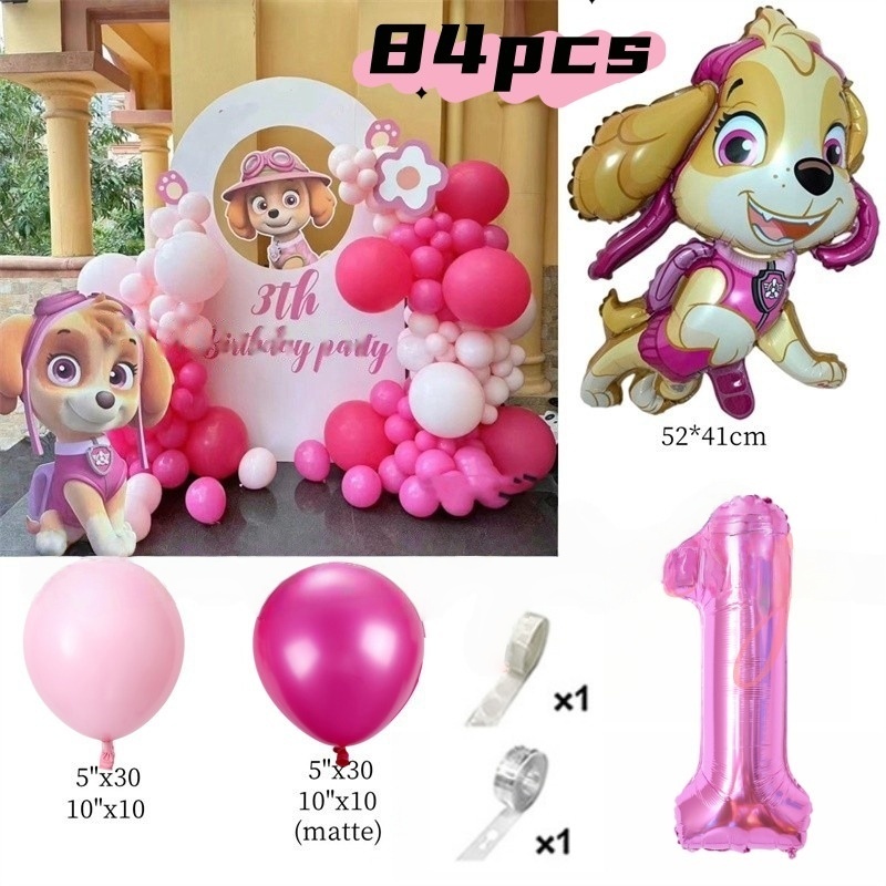 Paw Patrol Theme Balloon Garland Arch Kit Baby Shower Cartoon Skye Dogs Birthday Party ...