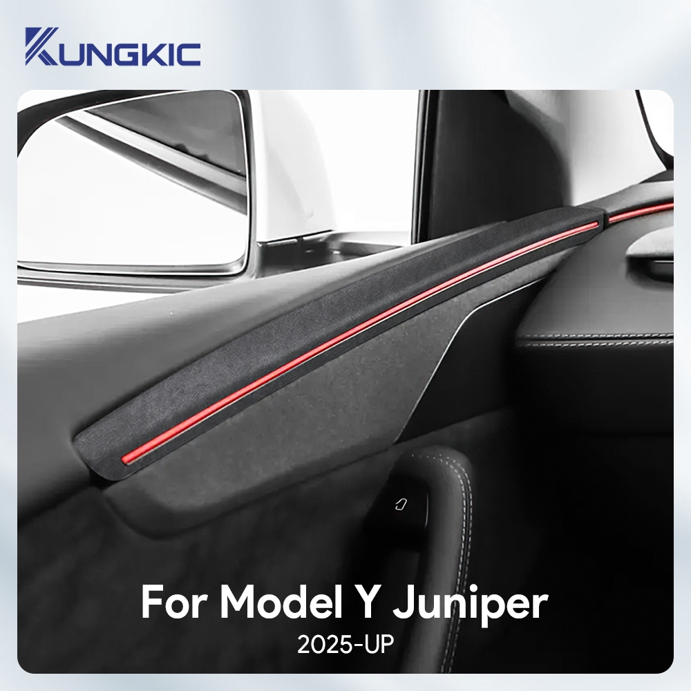 For Tesla Model Y Juniper 2025 Suede Car Inside Door Panel Cover Trim ...
