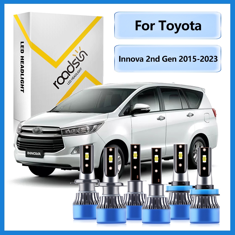 【Fit For Toyota Innova 2nd Gen 2015-2023】LED Car Headlight Bulbs Low ...
