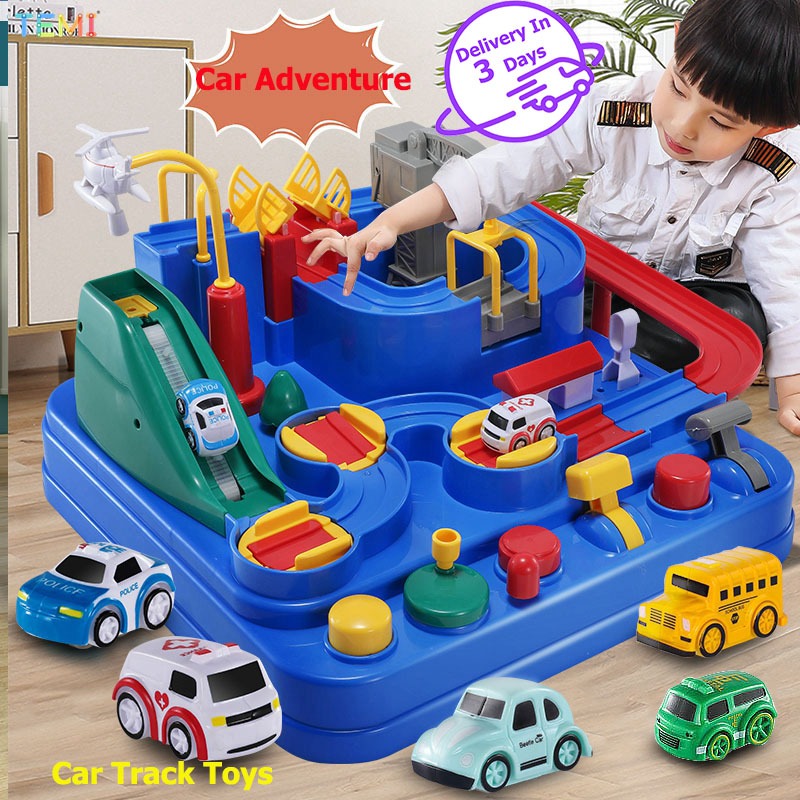 ⭐Pilipinas Sa Stock⭐TEMI Car Adventure Toy Set Track & Car Play Set ...