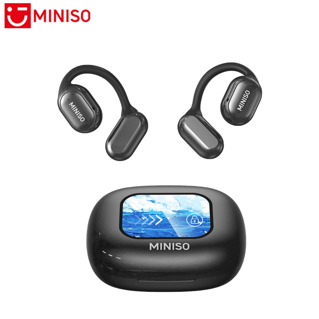 MINISO X30 AI Bluetooth Headphones LCD Smart Touchscreen Bluetooth 5.4 ...