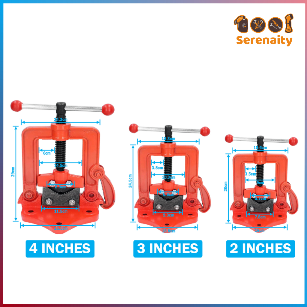 2 inch, 3 inch, 4 inch Table Clamp Pipes Bench Vise Rotating | Shopee ...