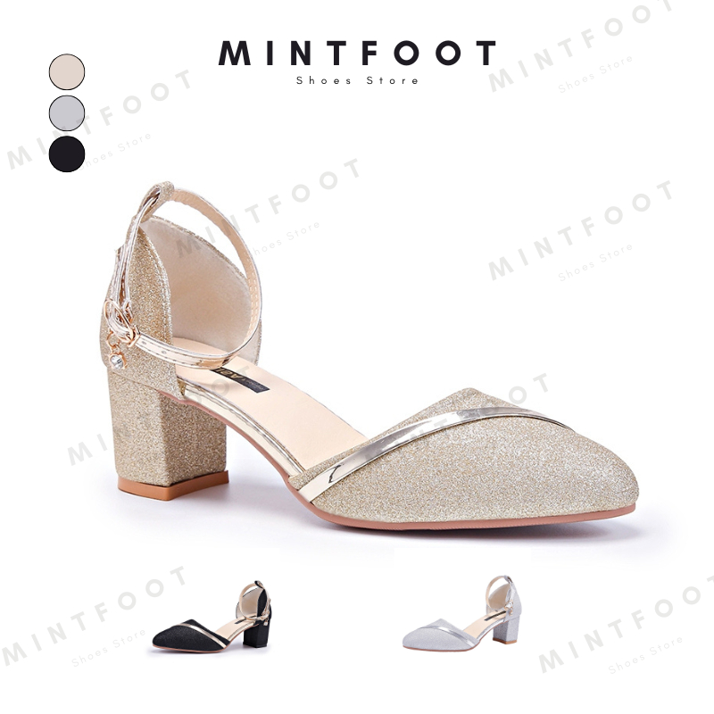 Pointed toe high heel sequin sandals for women 2025 Korean style ...