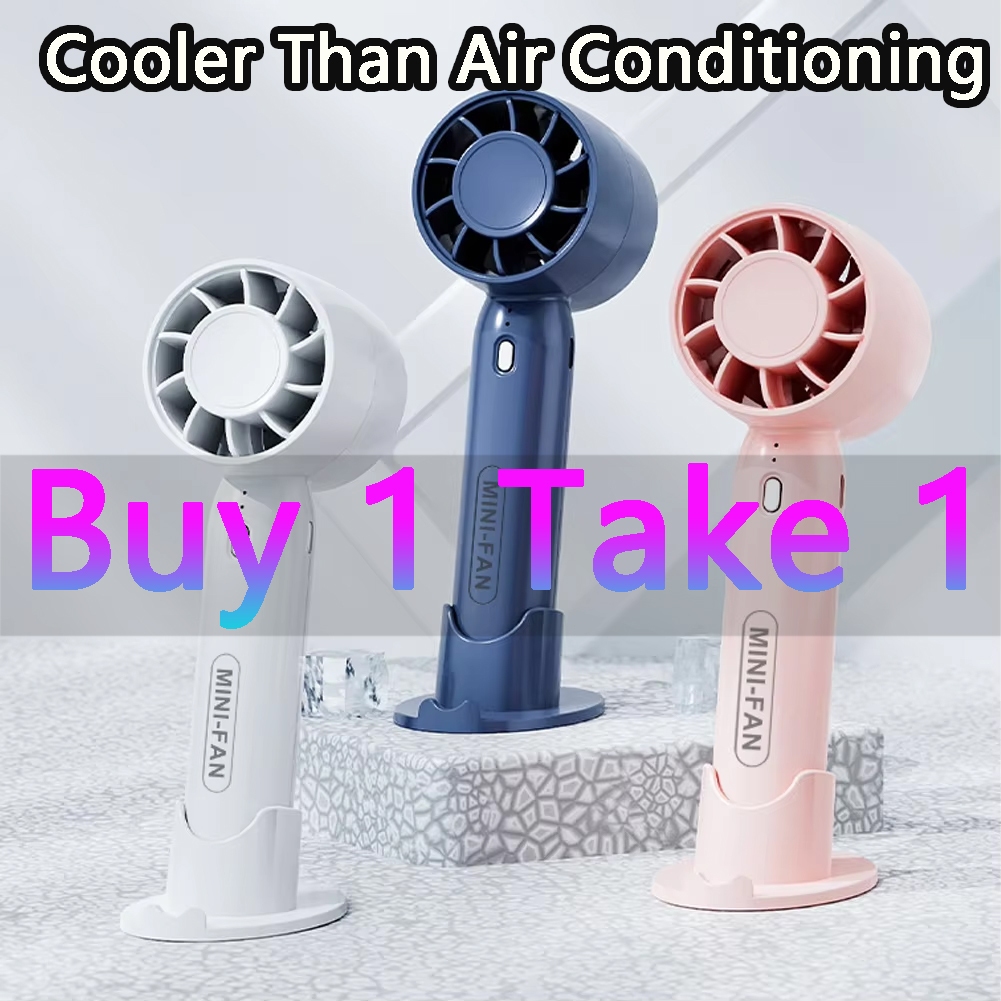 Buy 1 Take 1 Rechargeable Usb Handy Mini Fan With Mobile Phone Holder ...