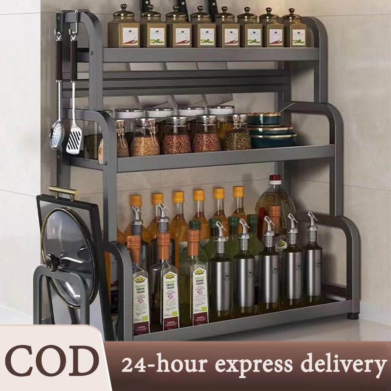 Kitchen Spice Rack Kitchen Rak Dapur Rak Rempah Stainless Steel ...