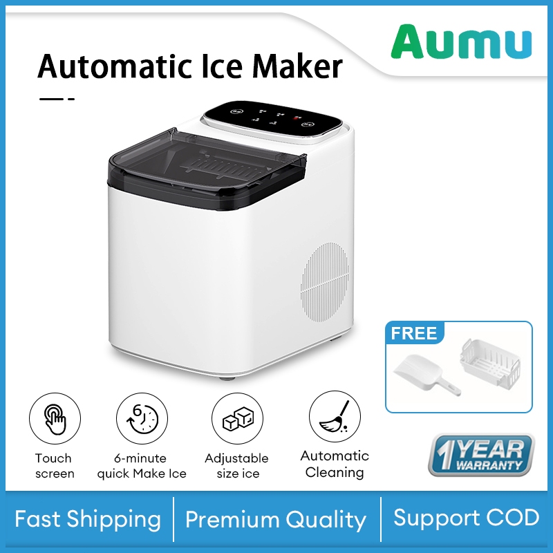 AUMU Automatic Cleaning Ice Maker Machine Portable Household Fast Ice ...