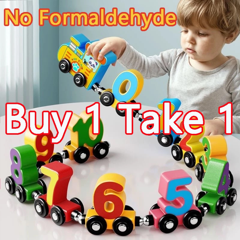 Magnetic Number Train Toy Magnet Wheel Train Early Education Toys For ...