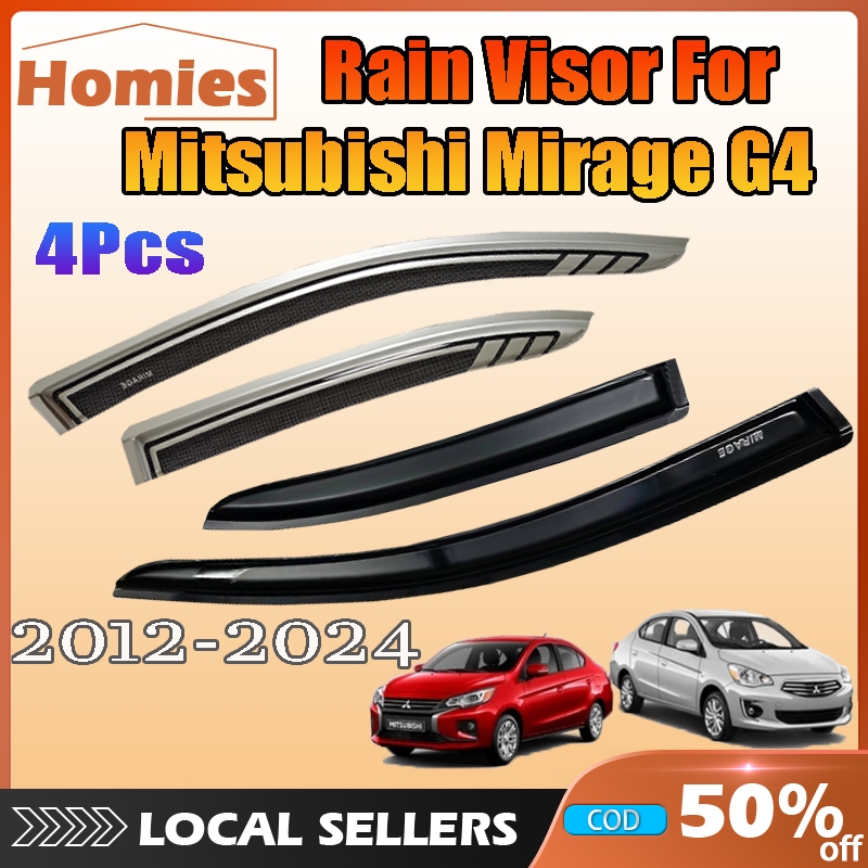 Rain Visors For Mitsubishi Mirage G4 2012-2024 Door Visor Rain Guard ...