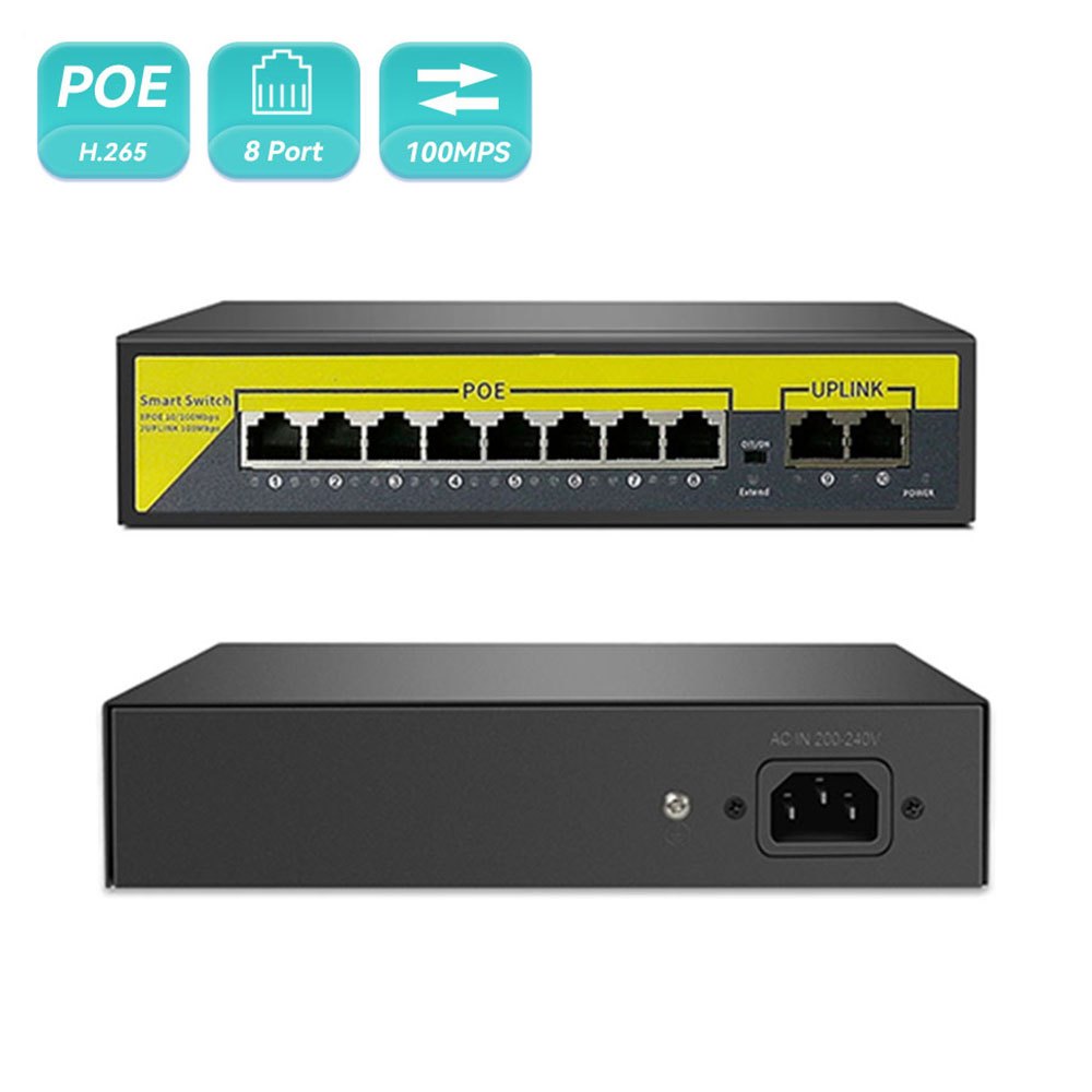 Hamrol Poe Switch 48v with 8/16 100mbps Ports AF Ethernet Switch ...
