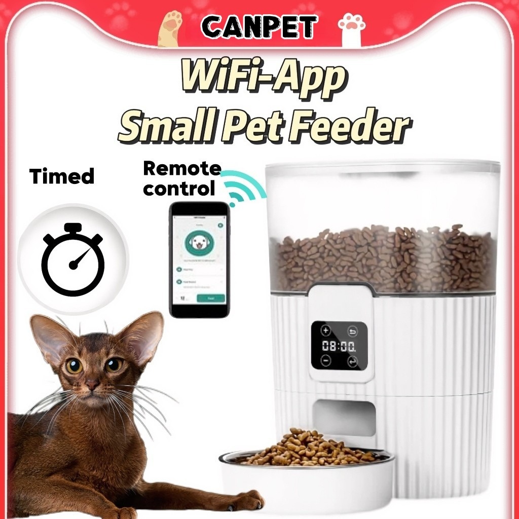 WiFi Smart Pet Feeder Cat Food Automatic Feeder Dog Feeder with Timer ...