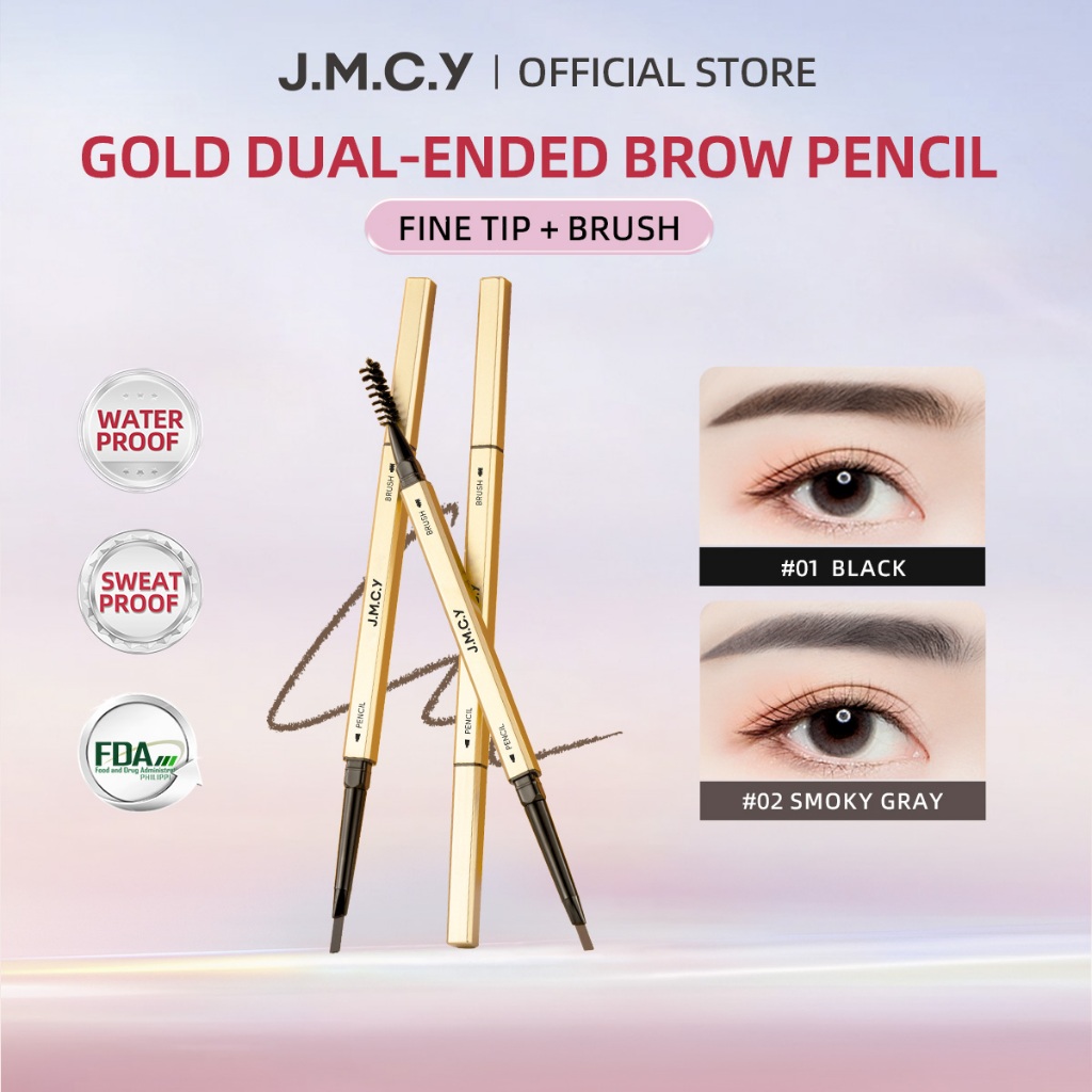 JMCY Dual-Ended Eyebrow Pencil Waterproof Smudge-Proof Natural Wild ...