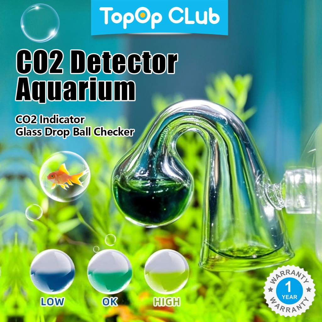 TOPOP Aquarium Carbon Dioxide CO2 Monitor Glass Drop Detector 15ml ...