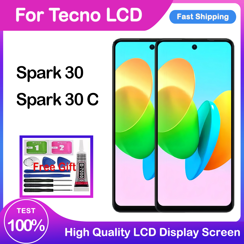 For Tecno Spark 30 4G 5G KL8 KL6 Spark 30C KL5 LCD Display Touch Screen ...