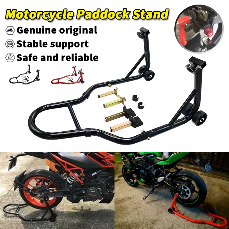 U-shaped PMShop Motorcycle Racing Paddock Stand 2 In 1 (Swing Arm and ...