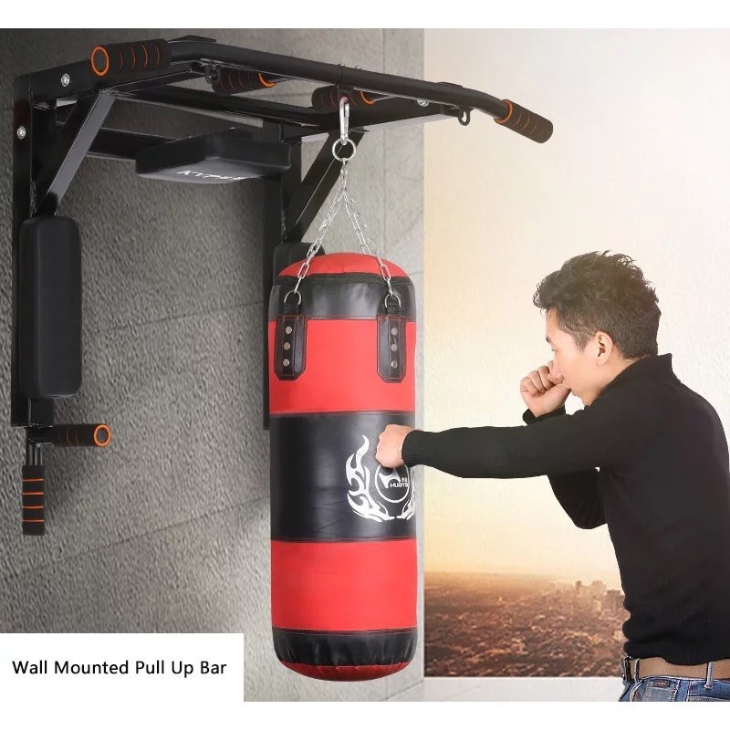COD Heavy Duty Pull Up Bar Dip Bar Foldable Multifunctions Wall Mounted ...
