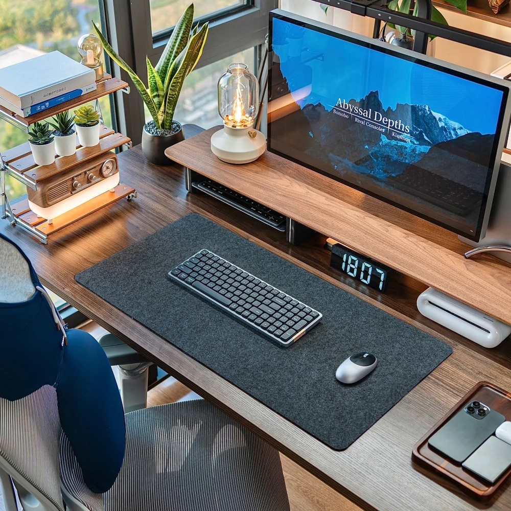 Large Felt Gaming Mouse Pad, Keyboard Mat For Computer Laptop with Non ...