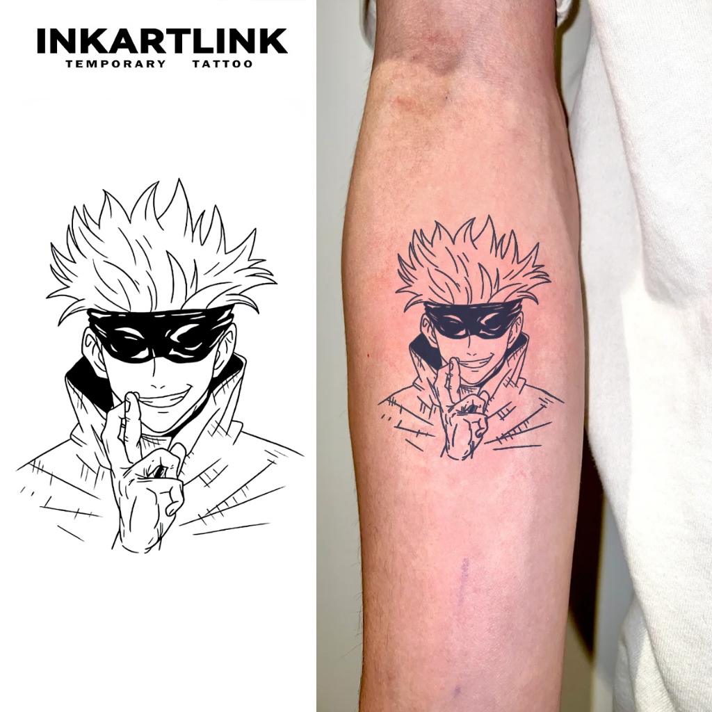 Jujutsu Kaisen Gojo Satoru temporary tattoo stickers, waterproof long ...