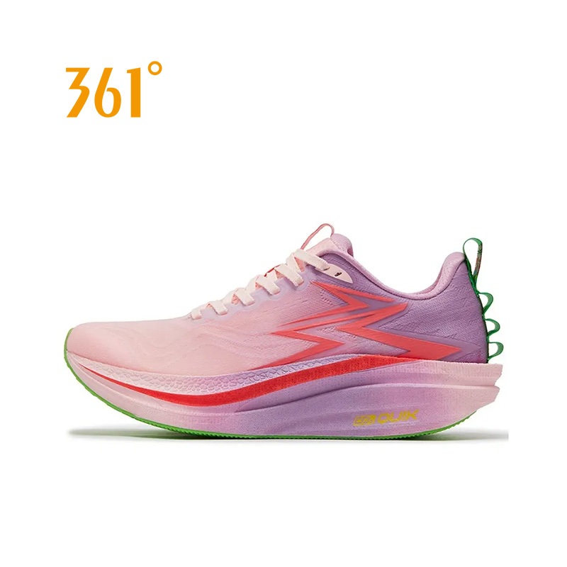361Degrees Flame 4 Mix Peppa Pig Men Women Professional Carbon PlateRunning Shoes Breathable ...