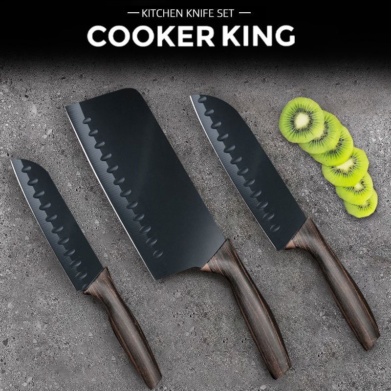 COOKER KING 3 in1 Multifunction Kitchen Knife Multifunctional Stainless ...