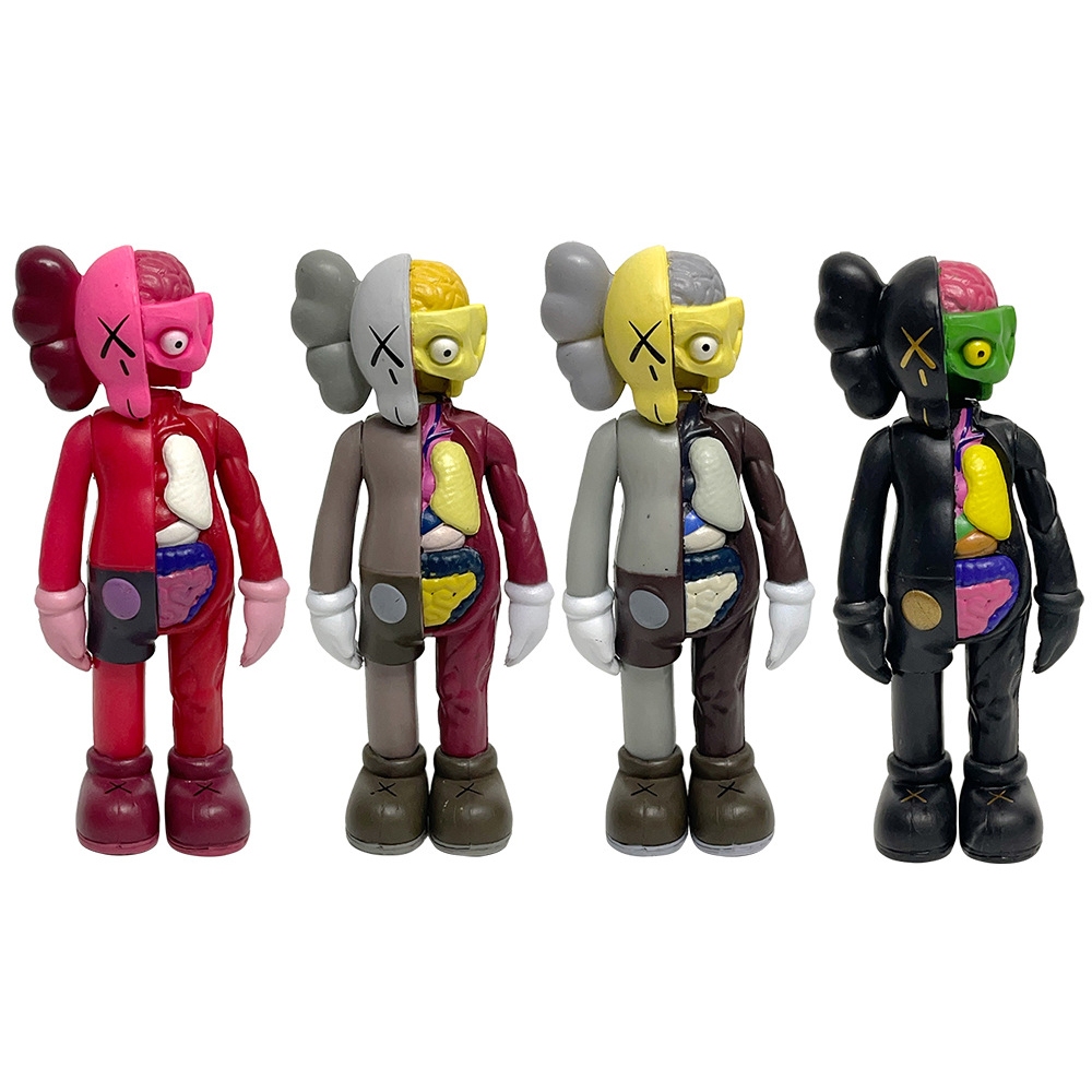 4Pcs/Set 10cm Fashion Style KAWS XX Eyes Human Anatomy PVC Action ...
