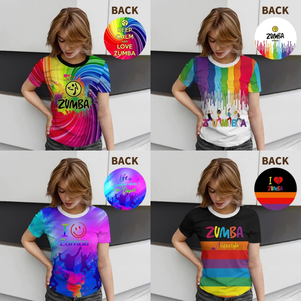 Sublimation Shirt 2025 Love Zumba Zumbawear Breathable Uniform T-Shirt ...