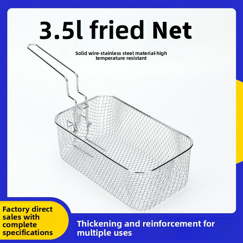 Stainless Steel Frying Net 3.5L Frying Basket Party French Fries Square ...