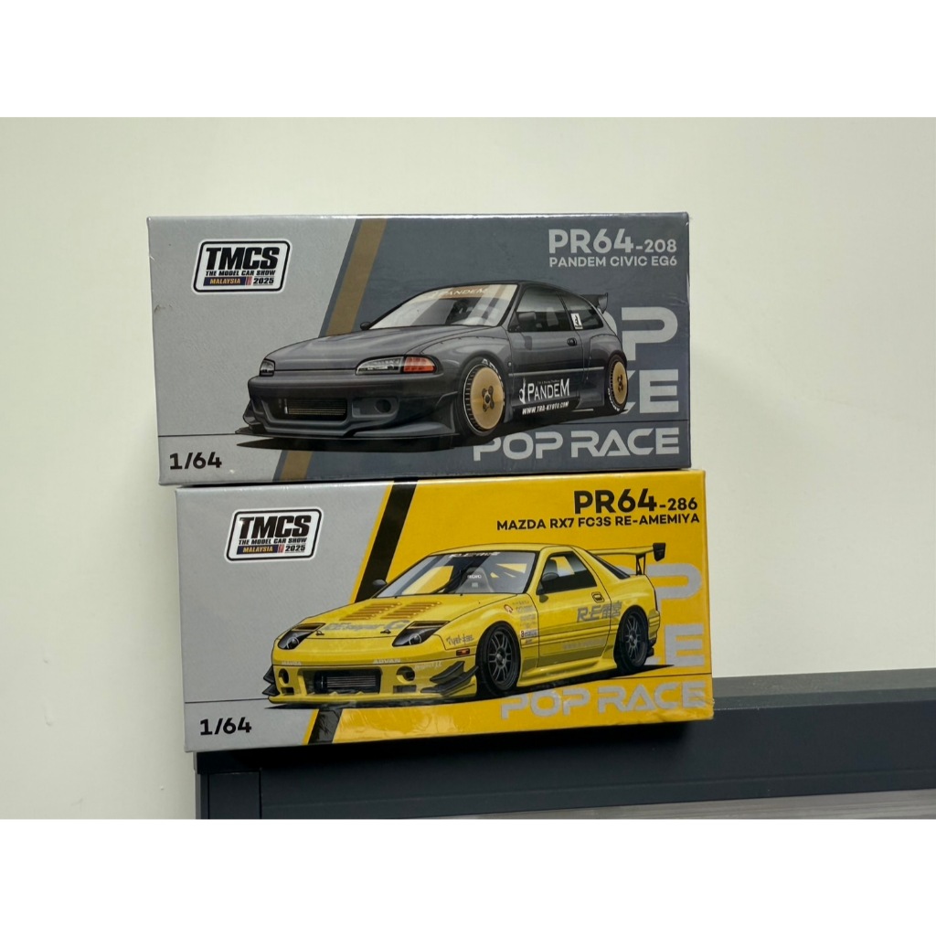 POPRACE 1/64 PR640286 PR640208 MAZDA RX-7 FC2S RE-AMEMIYA YELLOW ...