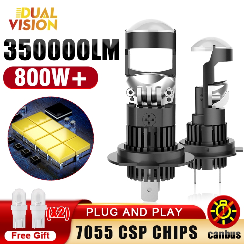800W 350000LM H7 LED Lens Projector Mini Bulb Canbus H11 9005 Hb3 9006 ...