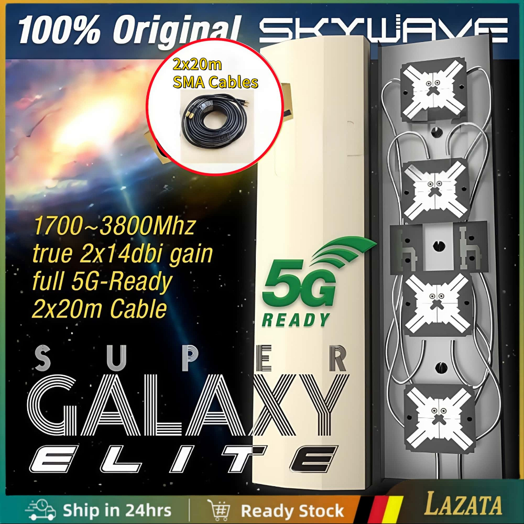 SkyWave Super Galaxy Ultimate Hybrid Antenna New Model 1700-3800Mhz 5G ...