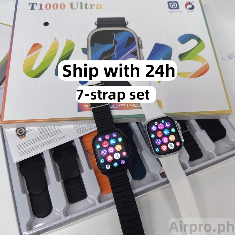 7 in 1 Smart Watch T1000 Ultra3 Real screw Bluetooth call Smart Watch ...