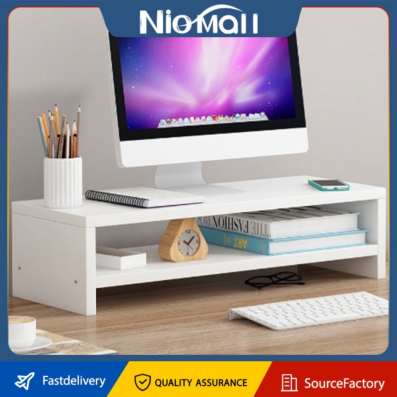 Wooden Monitor Stand Computer Stand Desktop Organizer Display Bracket ...