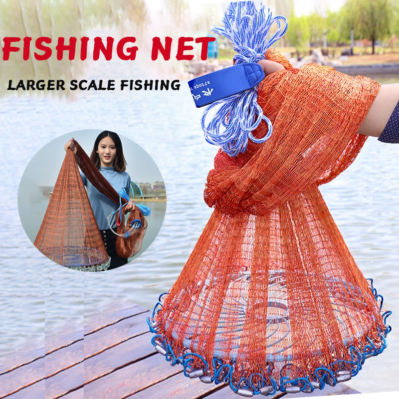【COD】Fishing Net Diameter 8M Fishing Net Upgraded Hand Cast Net with ...
