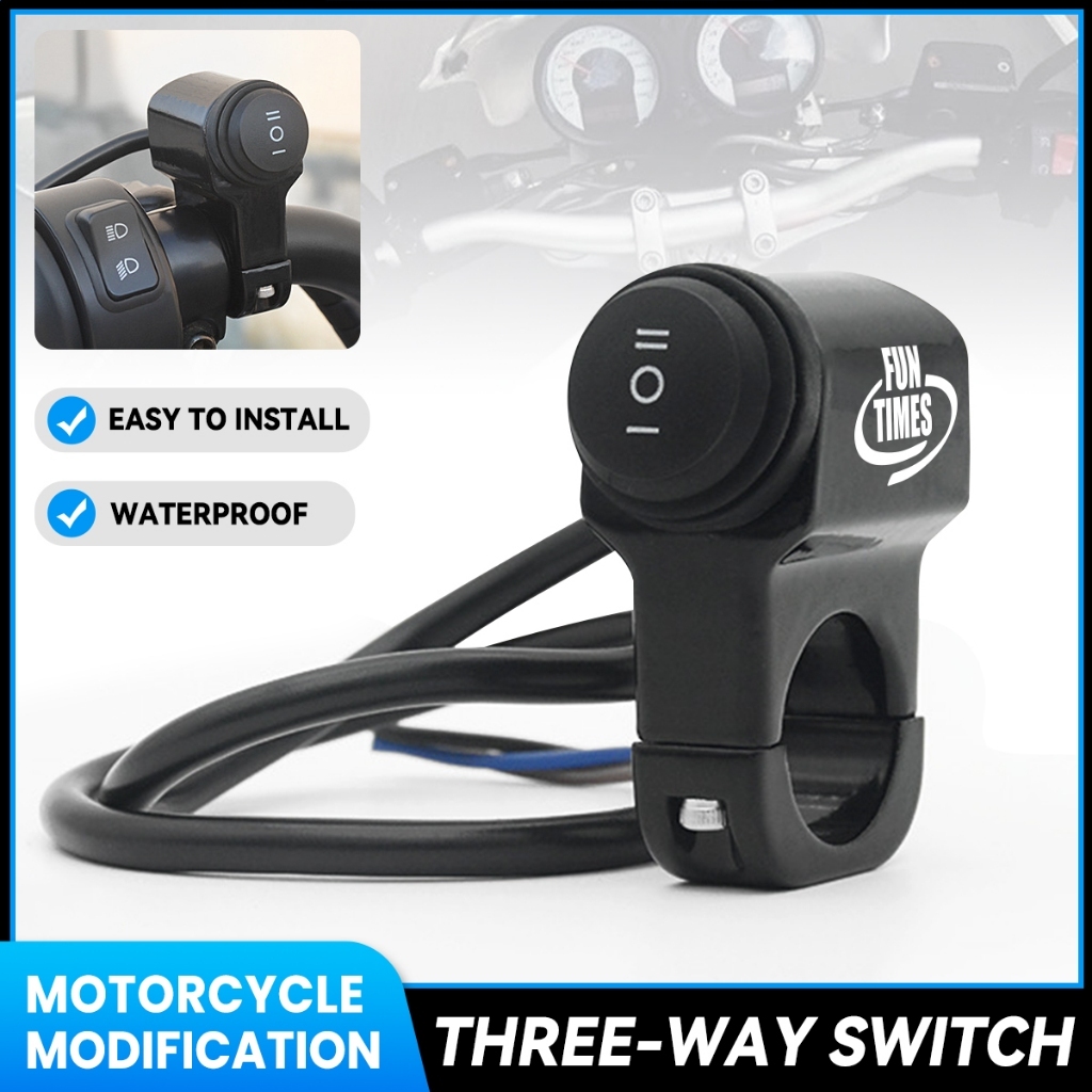 【FUN TIMES】Mini Driving Light Switch 3 Way Aluminum Switch ON OFF ON ...